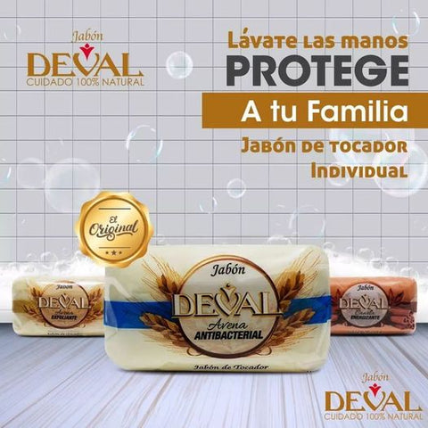 Jabón Deval Avena Antibacterial, Empacado Individualmente, Barra 110 G ...
